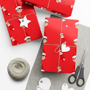 Elf on the Shelf Wrapping Paper - Etsy