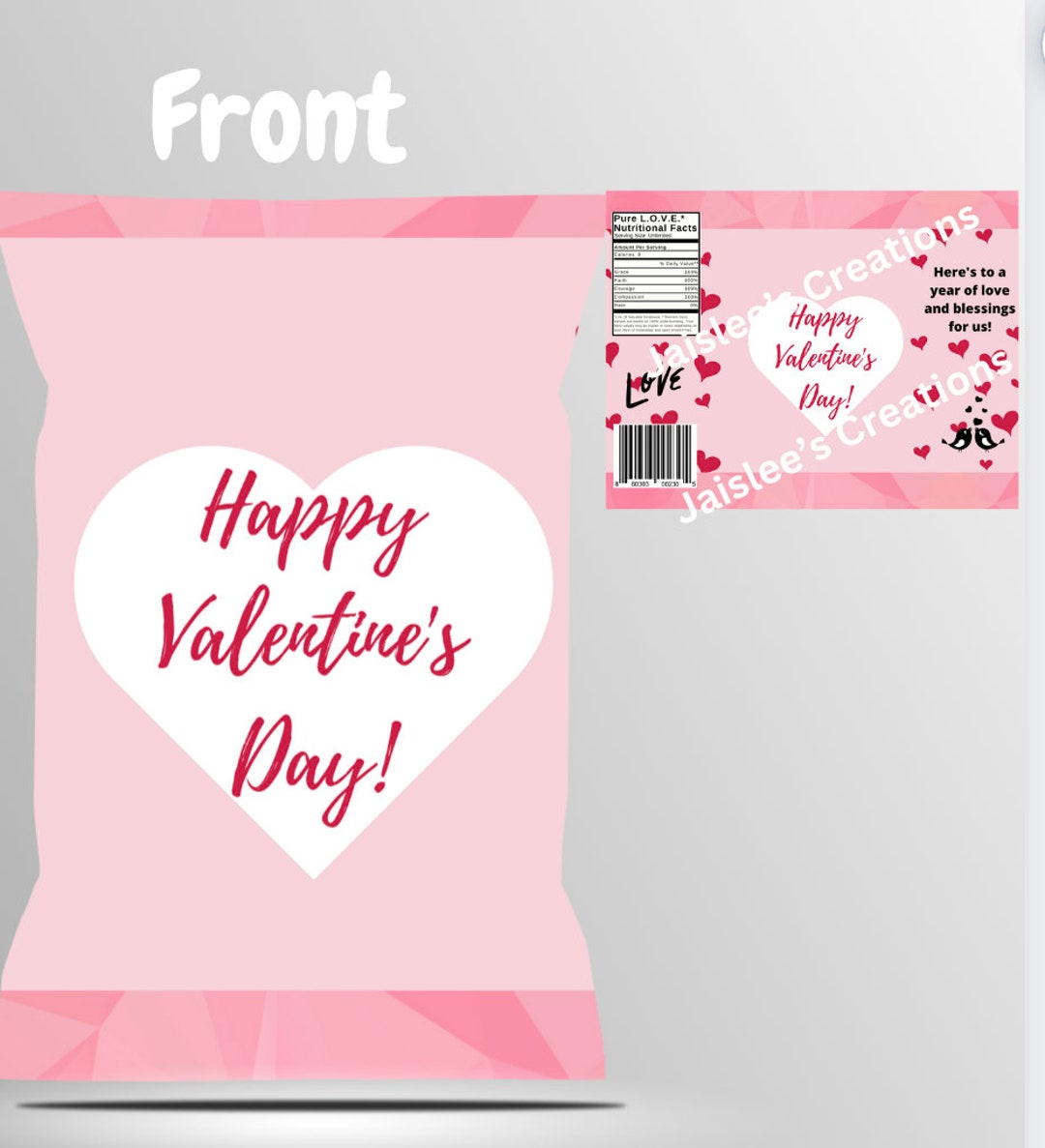 Valentine's Day Chip Bag INSTANT DOWNLOAD - Etsy