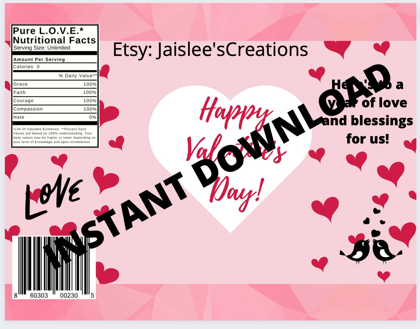 Valentine's Day Chip Bag INSTANT DOWNLOAD | Etsy