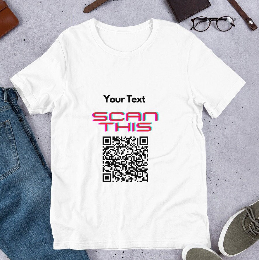 QR Code T-shirt Bar Code T-shirt Personalized T-shirt QR - Etsy