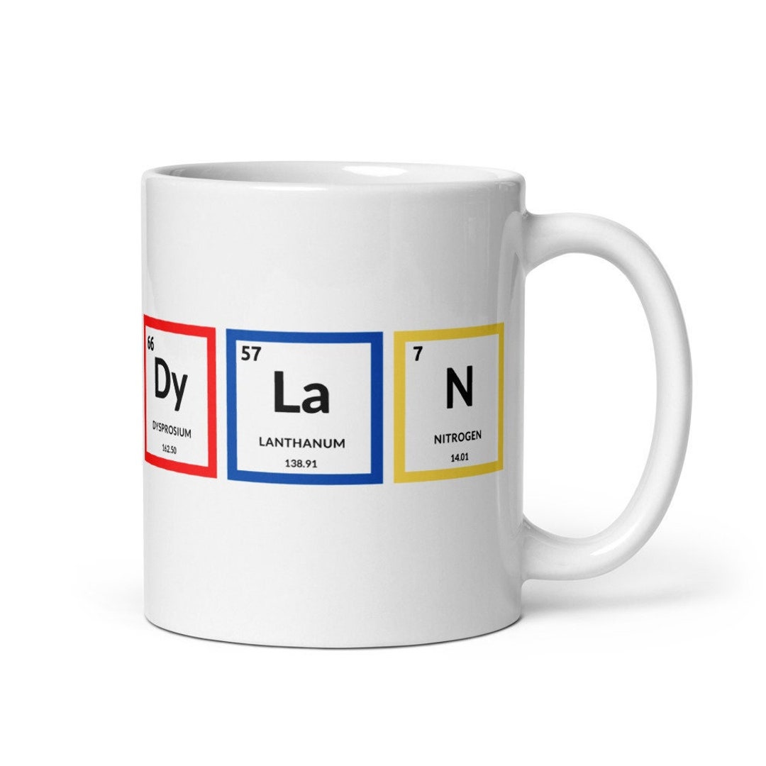 Custom Coffee Mug, Periodic Table Mug, Personalized Mug, Customized Mug ...