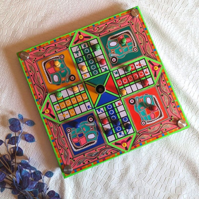 Handmade Ludo Star Board Game, Truck Art Pakistan Style. - Etsy