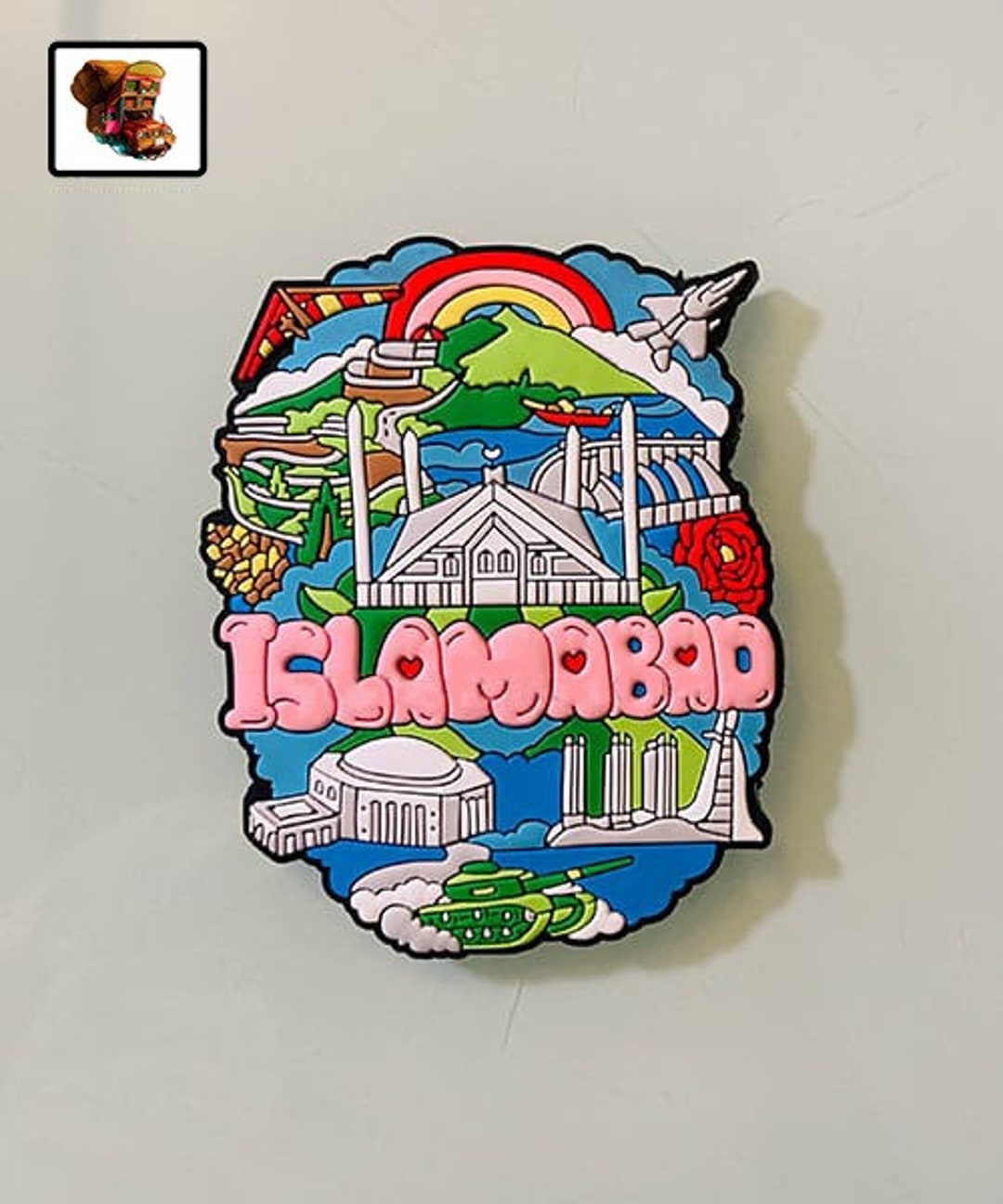 Truck Art Pakistan, Fridge Magnet, Pakistan Cities Name Silicone Magnet ...