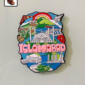 Truck Art Pakistan, Fridge Magnet, Pakistan Cities Name Silicone Magnet ...