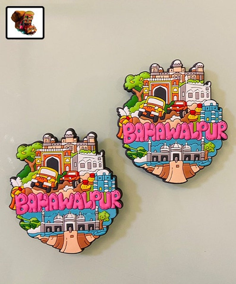 Truck Art Pakistan, Fridge Magnet, Pakistan Cities Name Silicone Magnet ...