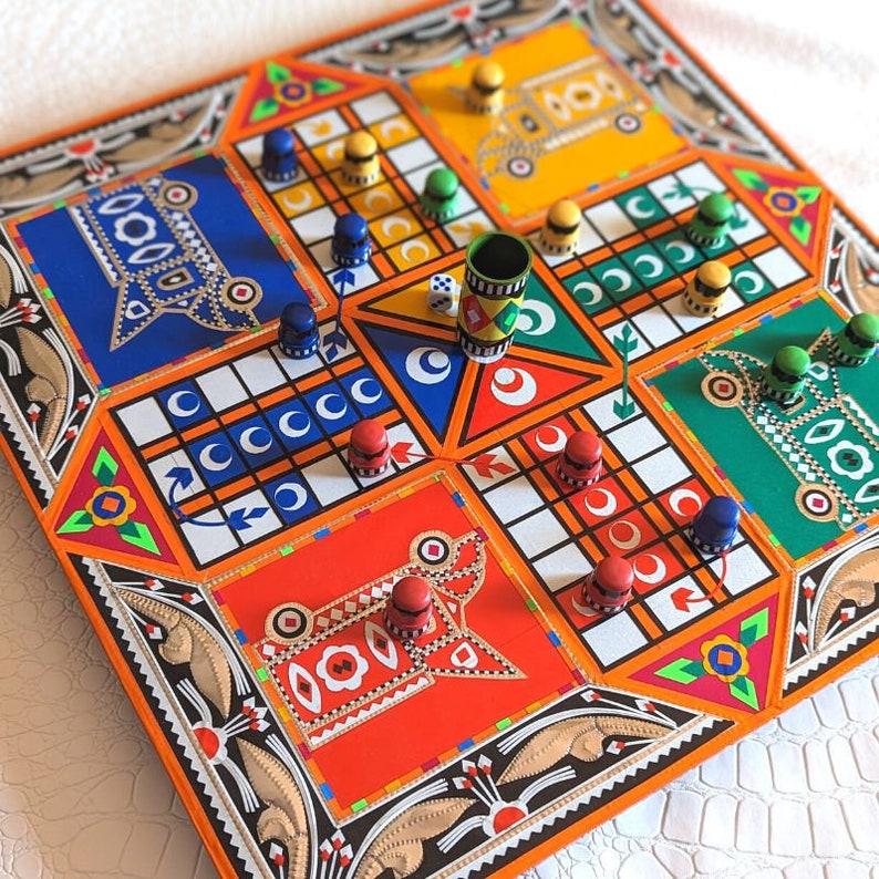 Handmade Ludo Star Board Game, Truck Art Pakistan Style. - Etsy