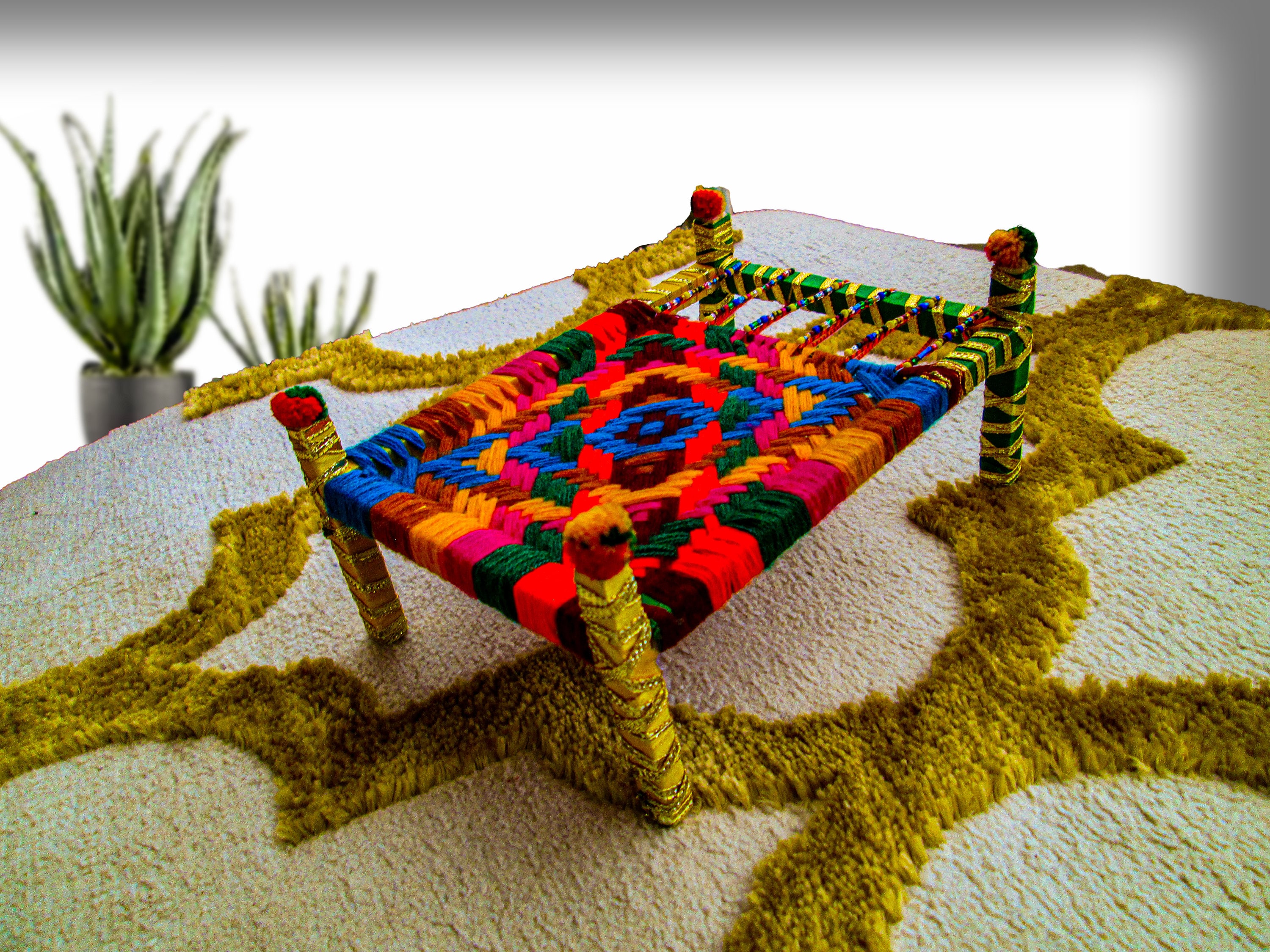 Handmade Charpai, Truck Art Manji, Home Decor, Wood Charpai Bed manji ...