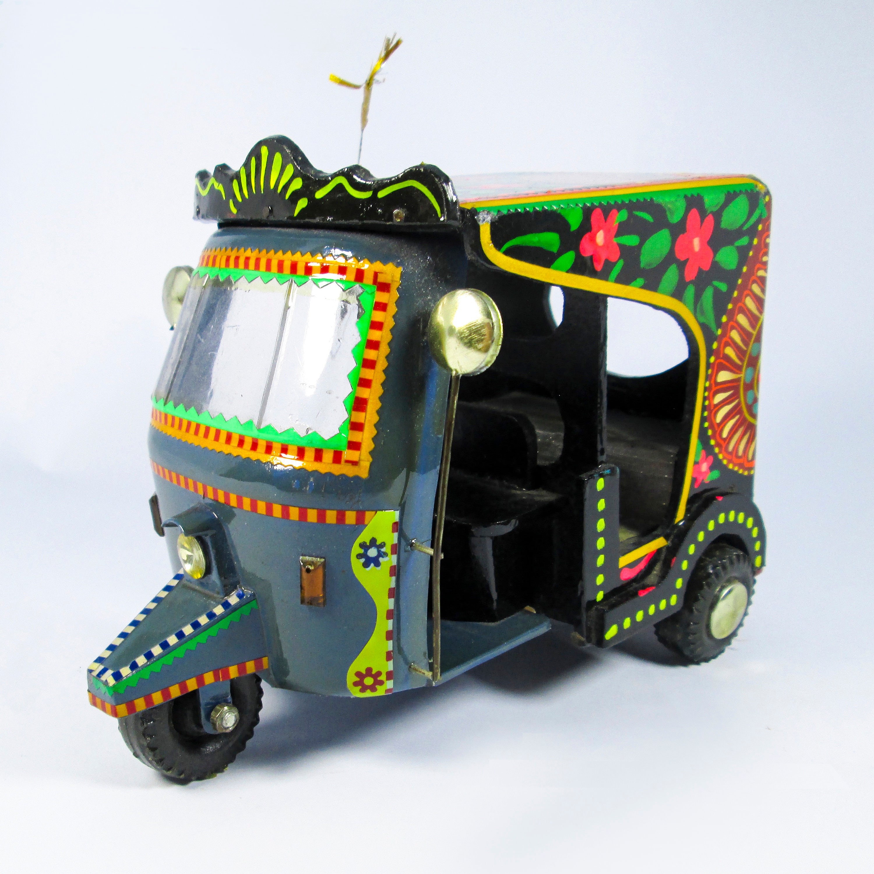 Model Set for a Miniature Rickshaw, Wooden Rickshaw, Truck Art ...