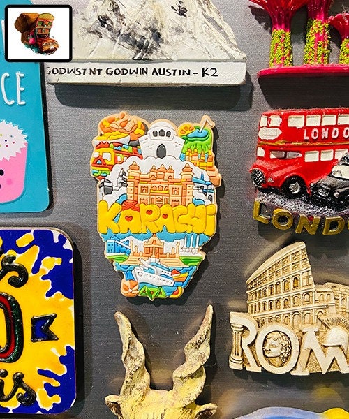Truck Art Pakistan, Fridge Magnet, Pakistan Cities Name Silicone Magnet ...