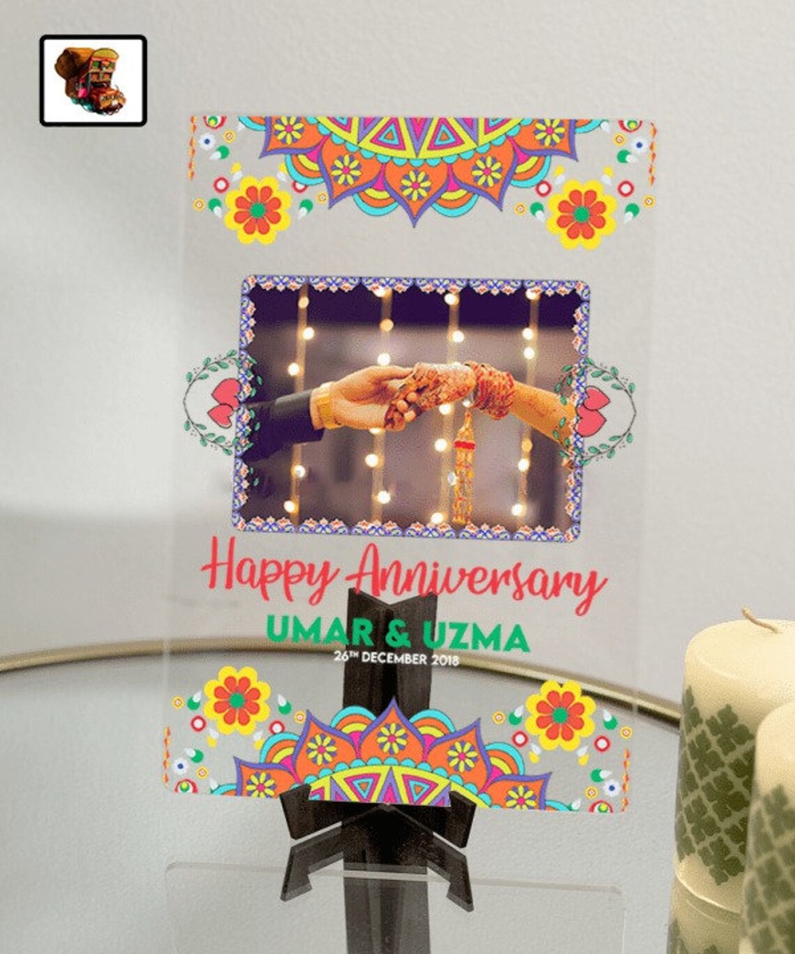 Personalized Plaque Photo Frame Wedding Special Gift, Couple Photo ...