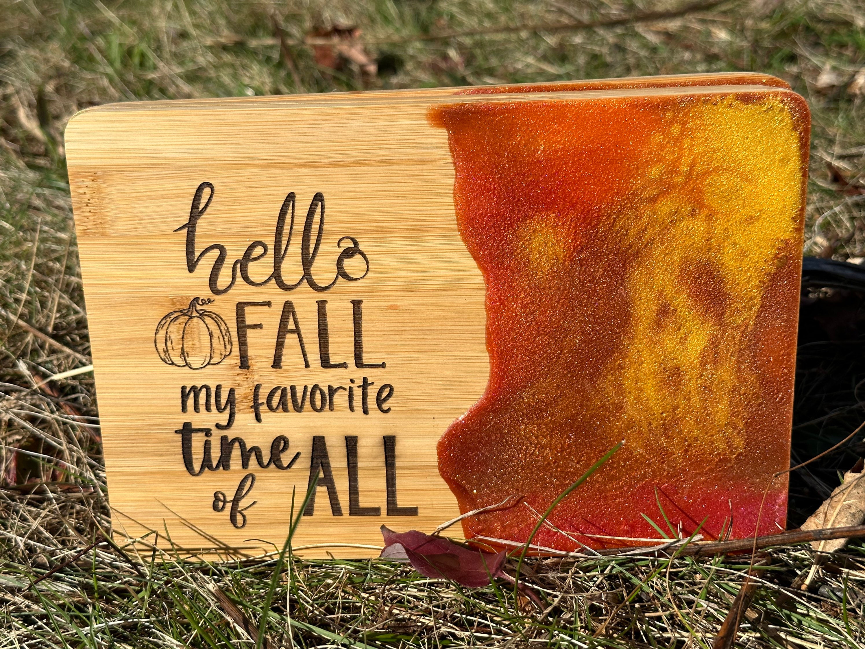 Laser Engraved & Epoxy Resin Designs Bamboo Signs - Etsy