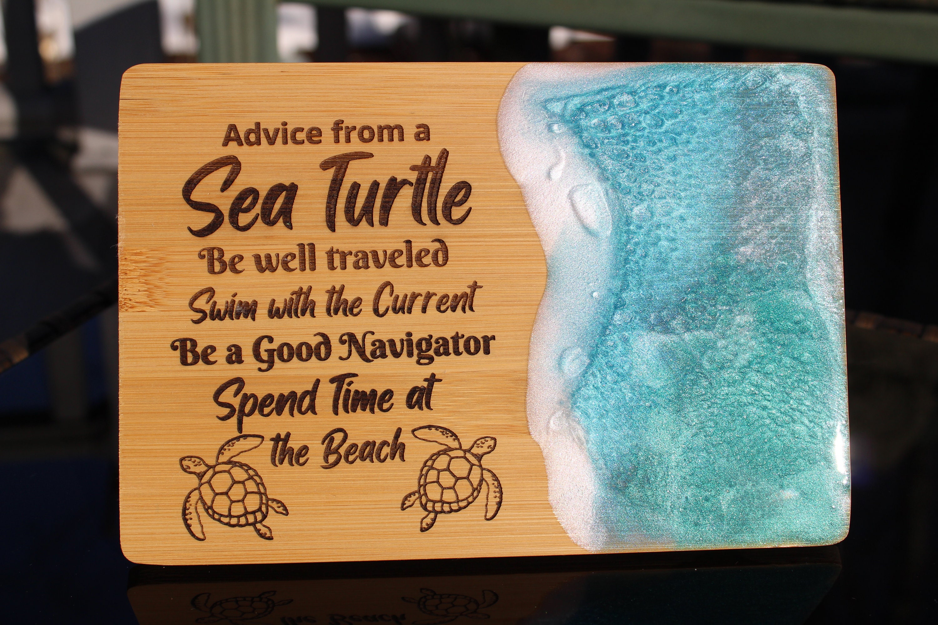 Laser Engraved & Epoxy Resin Designs Bamboo Signs - Etsy