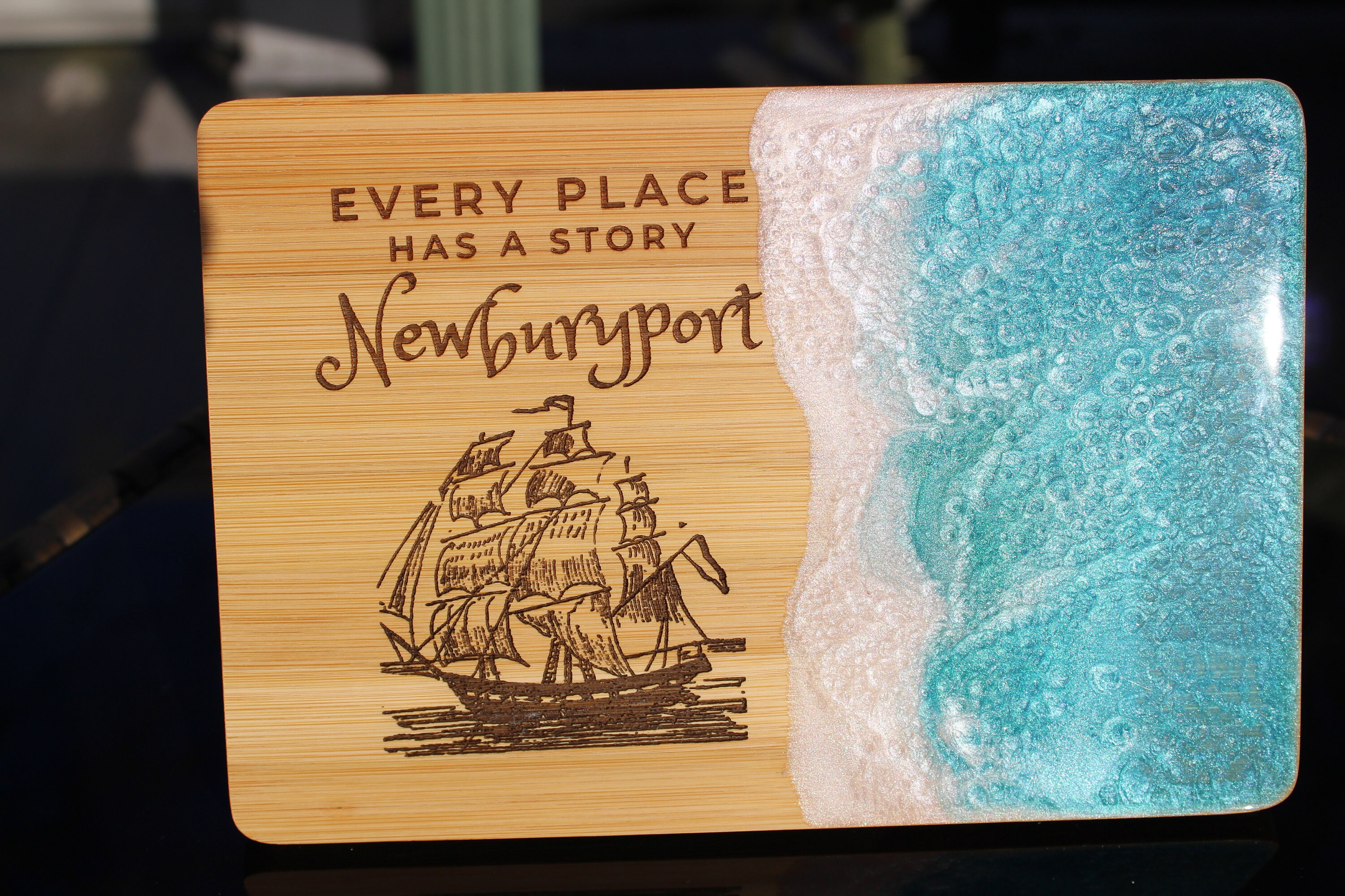 Laser Engraved & Epoxy Resin Designs Bamboo Signs - Etsy