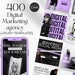 400 Digital Marketing Agency Bundle Social Media Posts Canva Purple ...