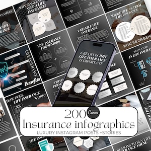 200 Insurance Agent Instagram Templates, Life Insurance Instagram Posts ...
