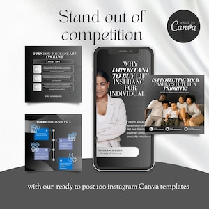 100 Life Insurance Instagram Templates, Life Insurance Agent Instagram ...