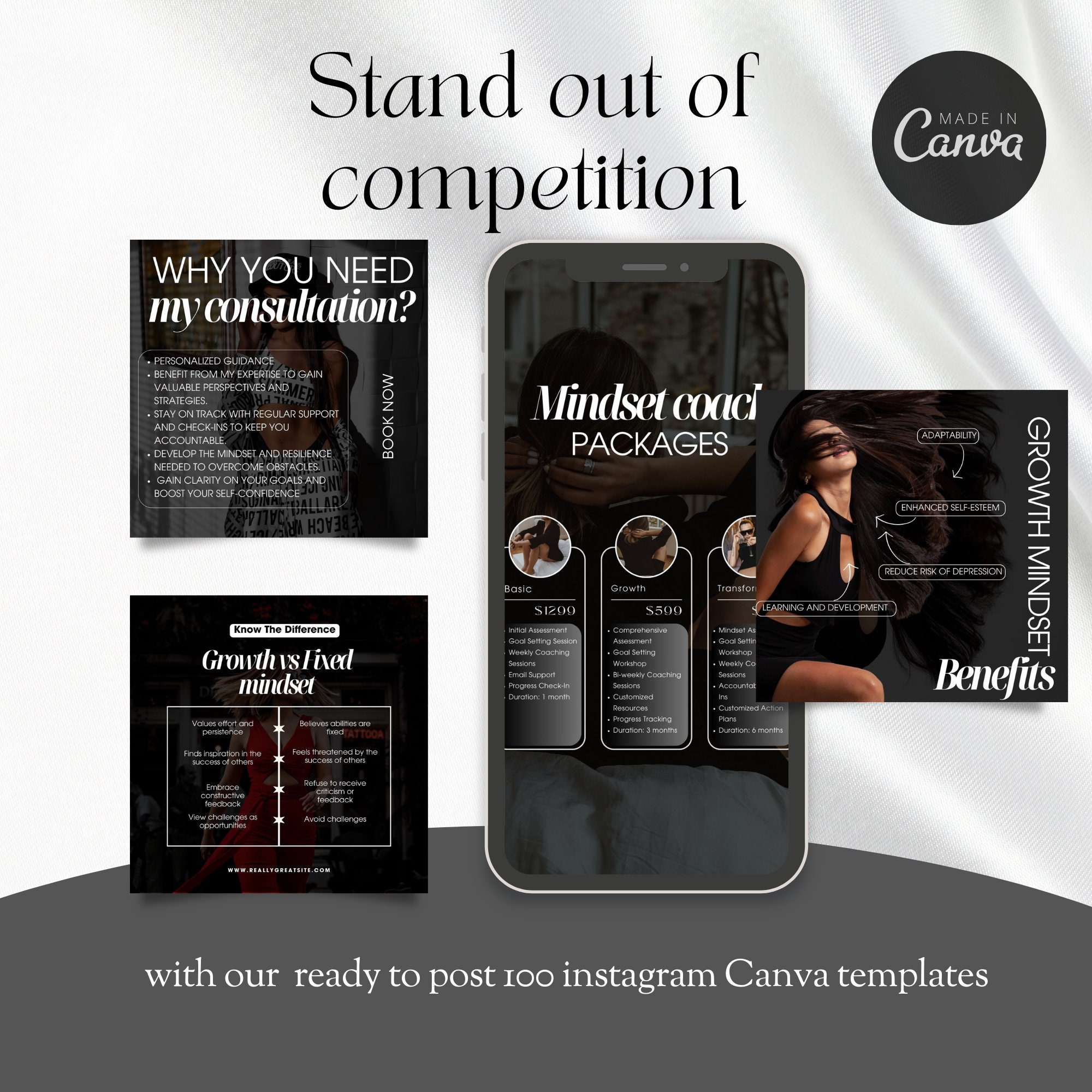 Mindset Coach Instagram Templates, Life Coach, Business Instagram ...
