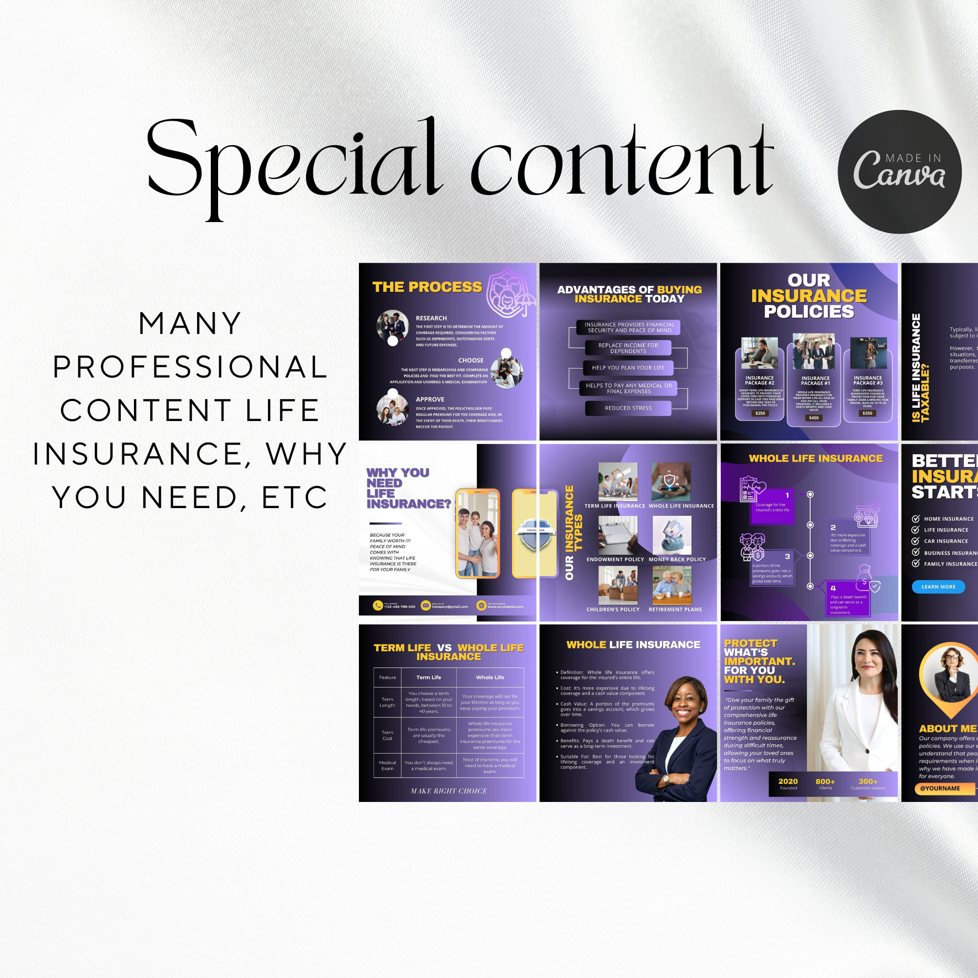 200 Insurance Agent Marketing Templates, Life Insurance Instagram ...