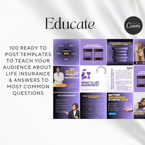 200 Insurance Agent Marketing Templates, Life Insurance Instagram ...