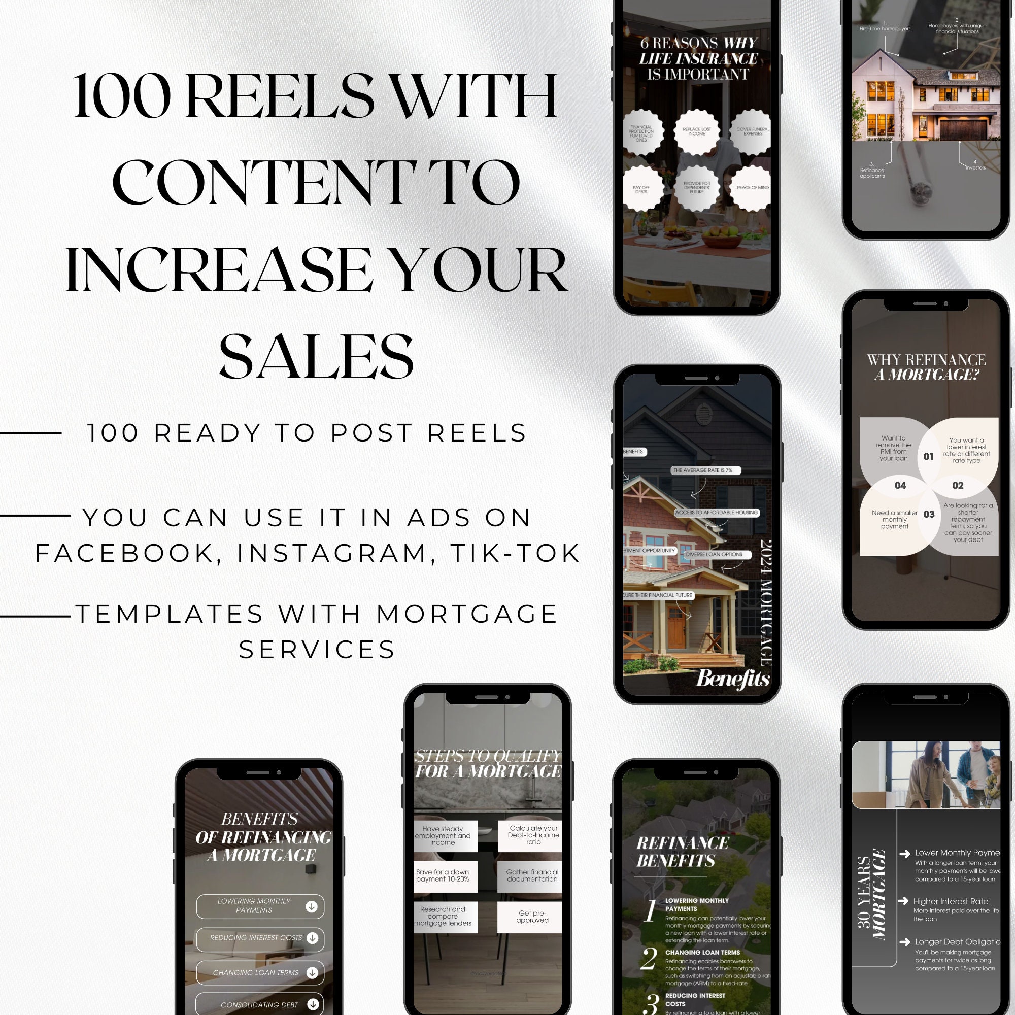 410 Mortgage Bundle Instagram Post Template, Mortgage Reels Video ...