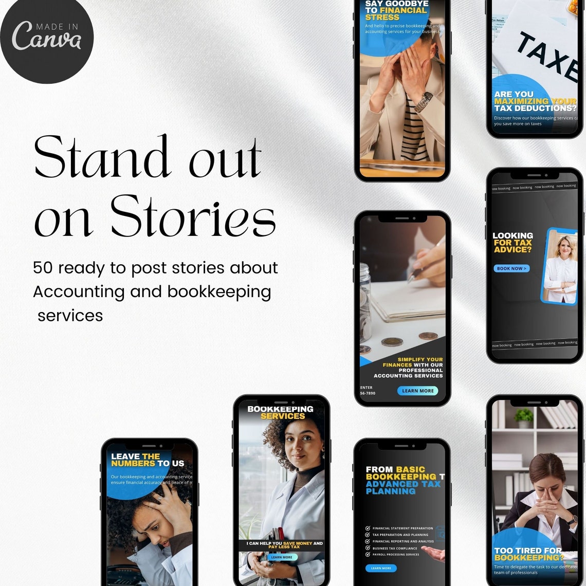 100 Accounting and Bookkeeping Instagram and Facebook Templates for ...