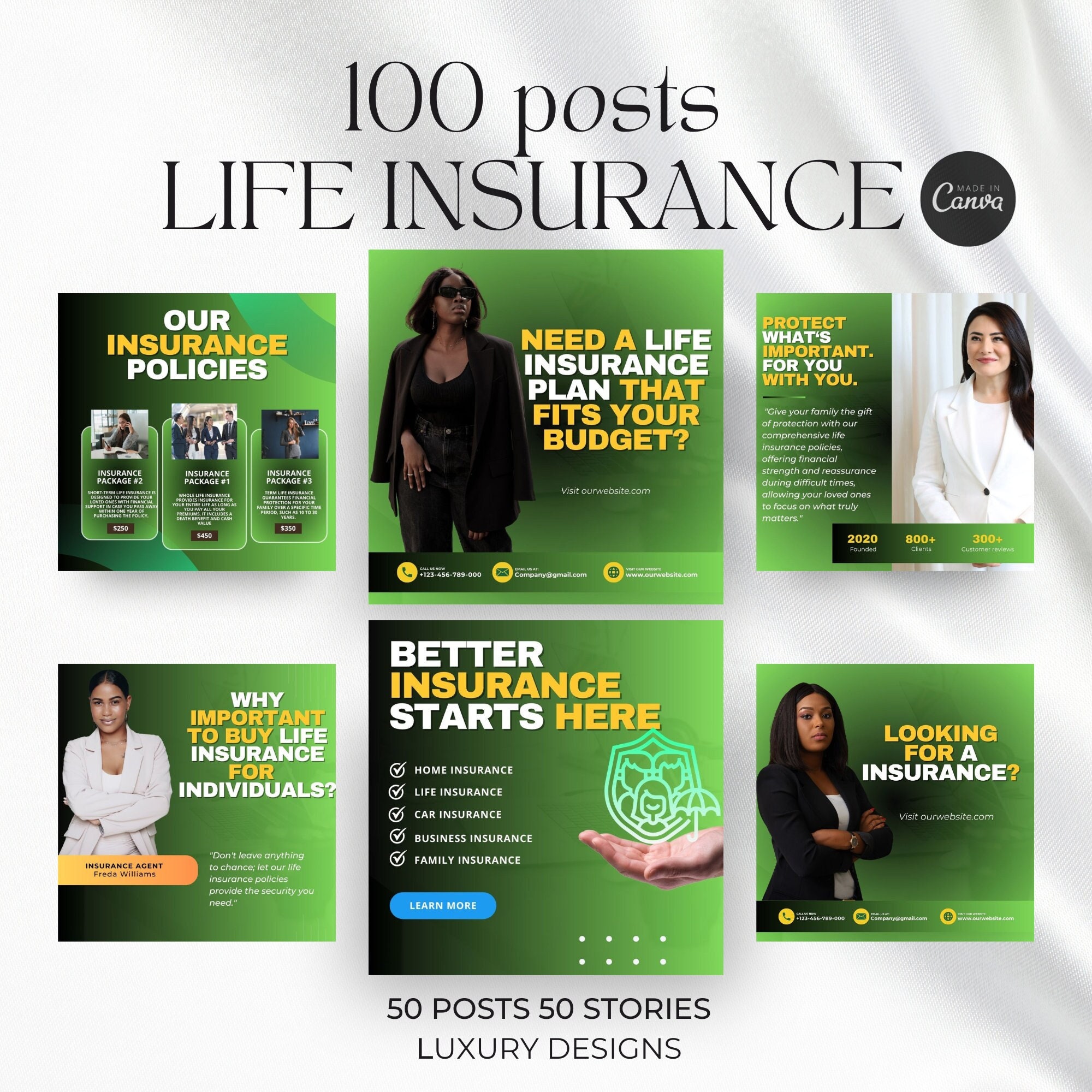 Insurance Agent Instagram Templates, Life Insurance Instagram Templates ...