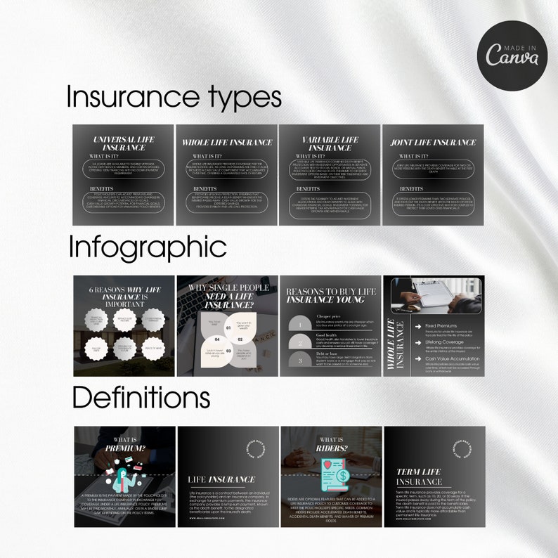 200 Insurance Agent Instagram Templates, Life Insurance Instagram Posts ...