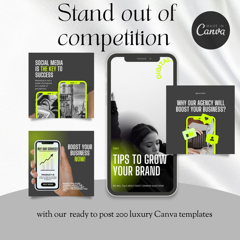 200 Digital Marketing Agency Social Media Posts Canva Marketing Agency ...