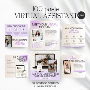 Virtual Assistant Instagram Template, Virtual Assistant Canva, Virtual ...