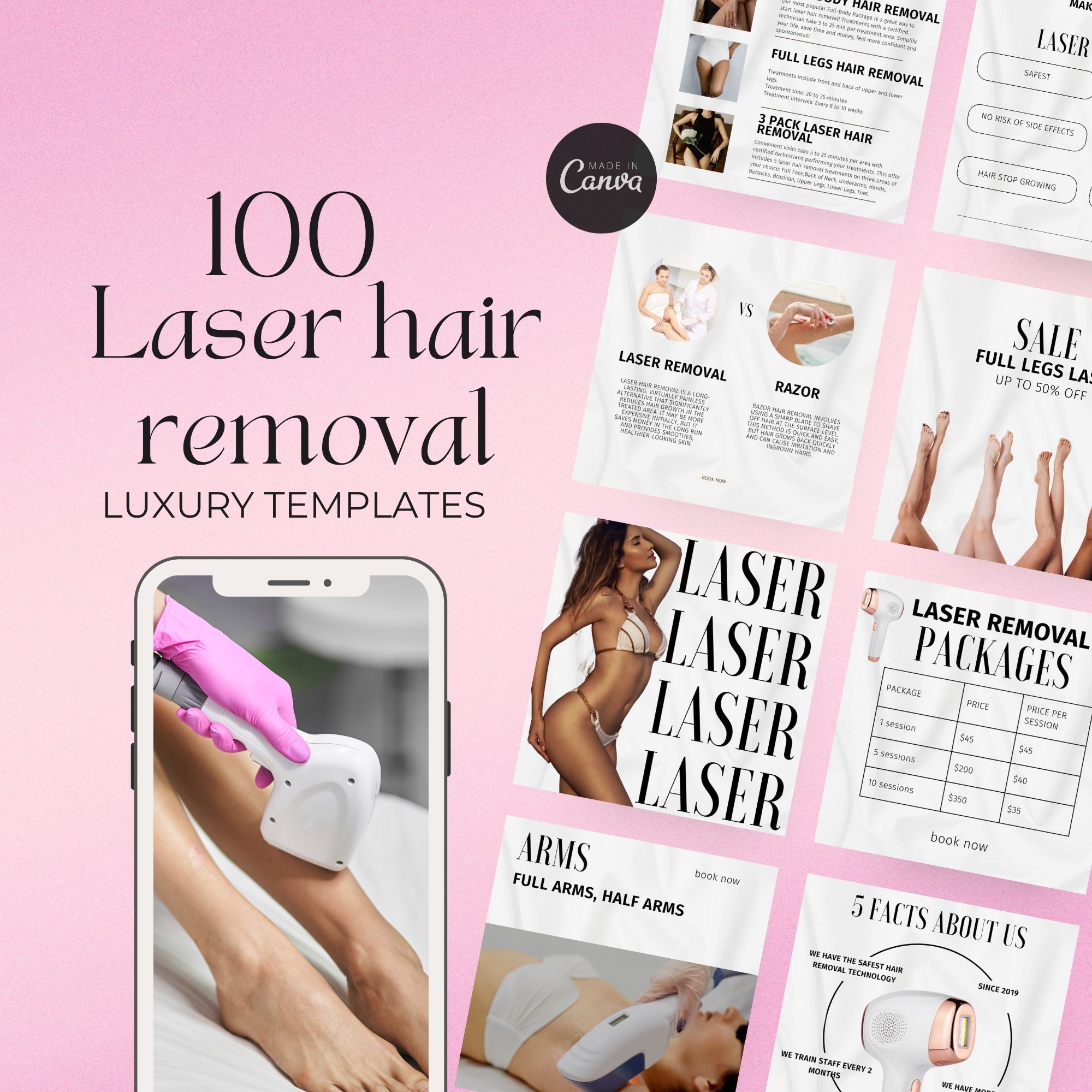 Laser Hair Removal Instagram Posts Templates Hair Removal Instagram ...
