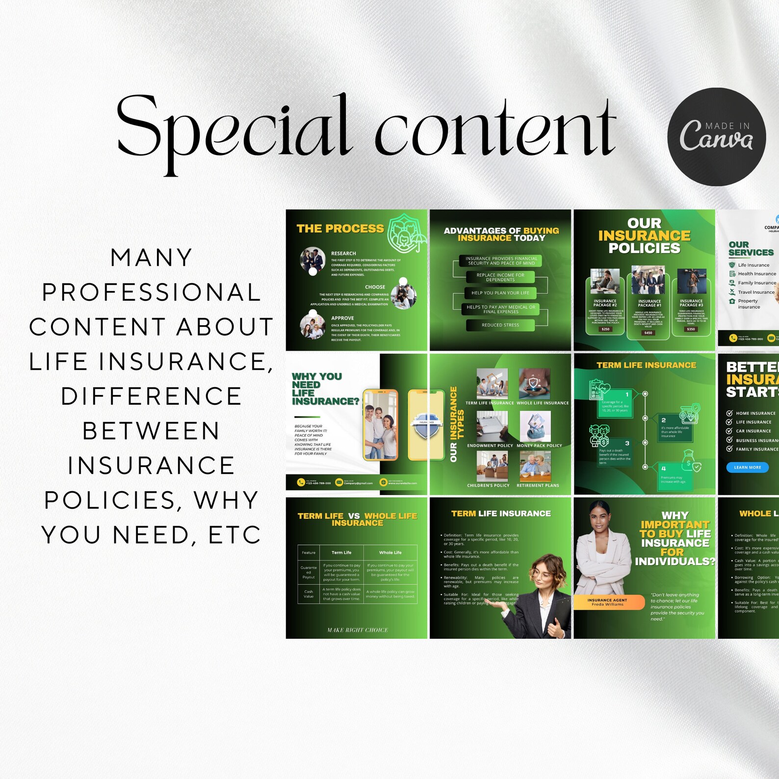 Insurance Agent Instagram Templates, Life Insurance Instagram Templates ...