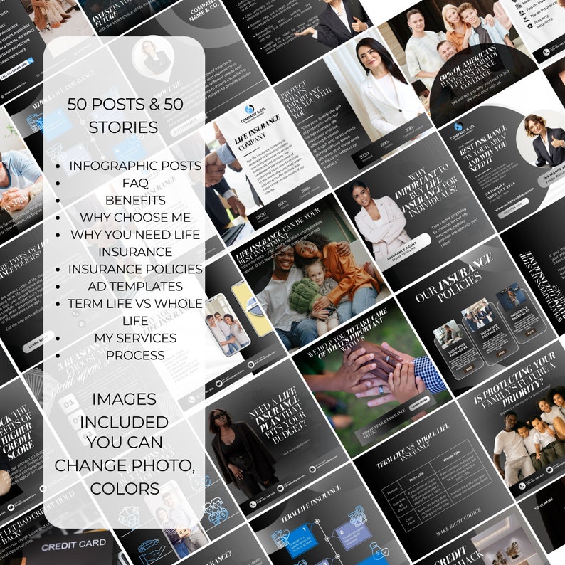 100 Life Insurance Instagram Templates, Life Insurance Agent Instagram ...