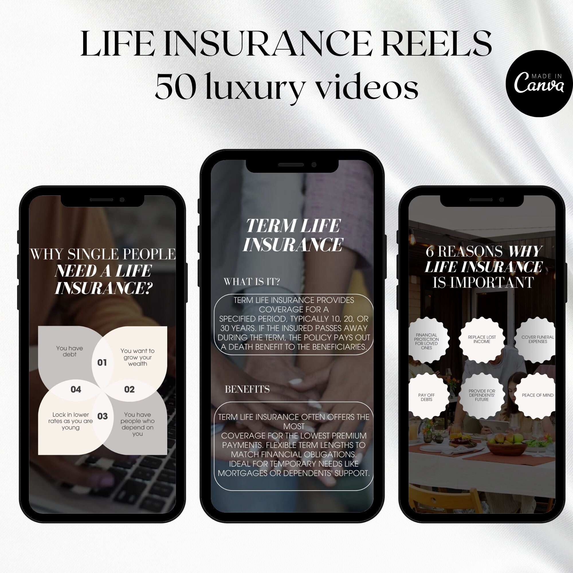 50 Insurance Reels Infographic, Life Insurance Video Instagram ...