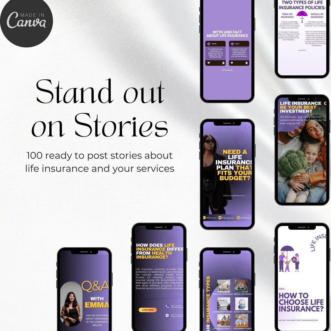 200 Insurance Agent Marketing Templates, Life Insurance Instagram ...