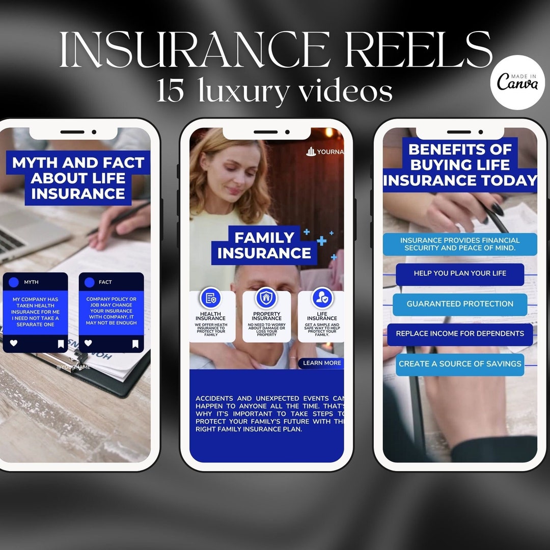 Insurance Reels, Life Insurance Video Instagram Templates, Insurance ...