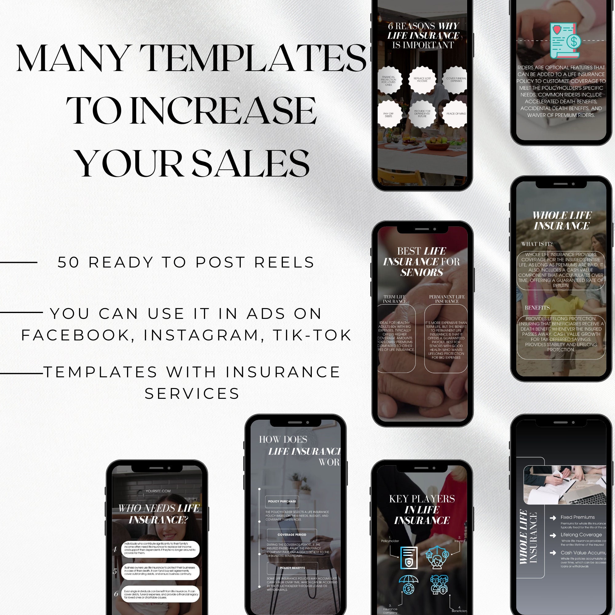 50 Insurance Reels Infographic, Life Insurance Video Instagram ...