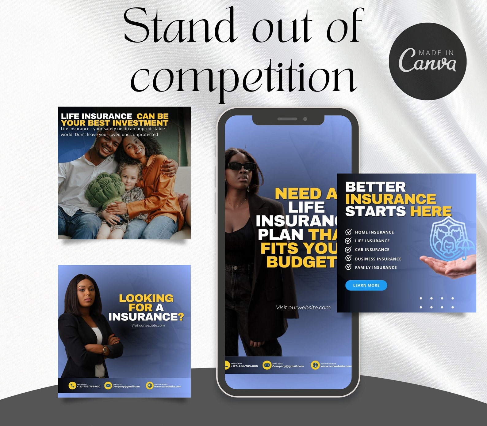 Insurance Agent Marketing Templates, Life Insurance Instagram Templates ...