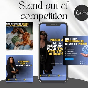 Insurance Agent Marketing Templates, Life Insurance Instagram Templates ...