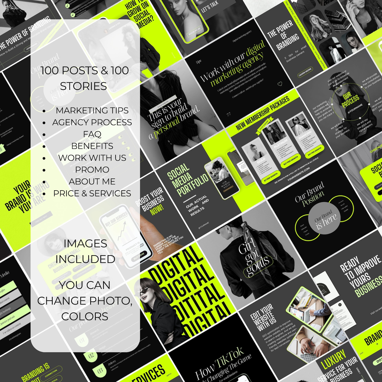 200 Digitales Marketing und Social Media Posts Marketing Paket ...