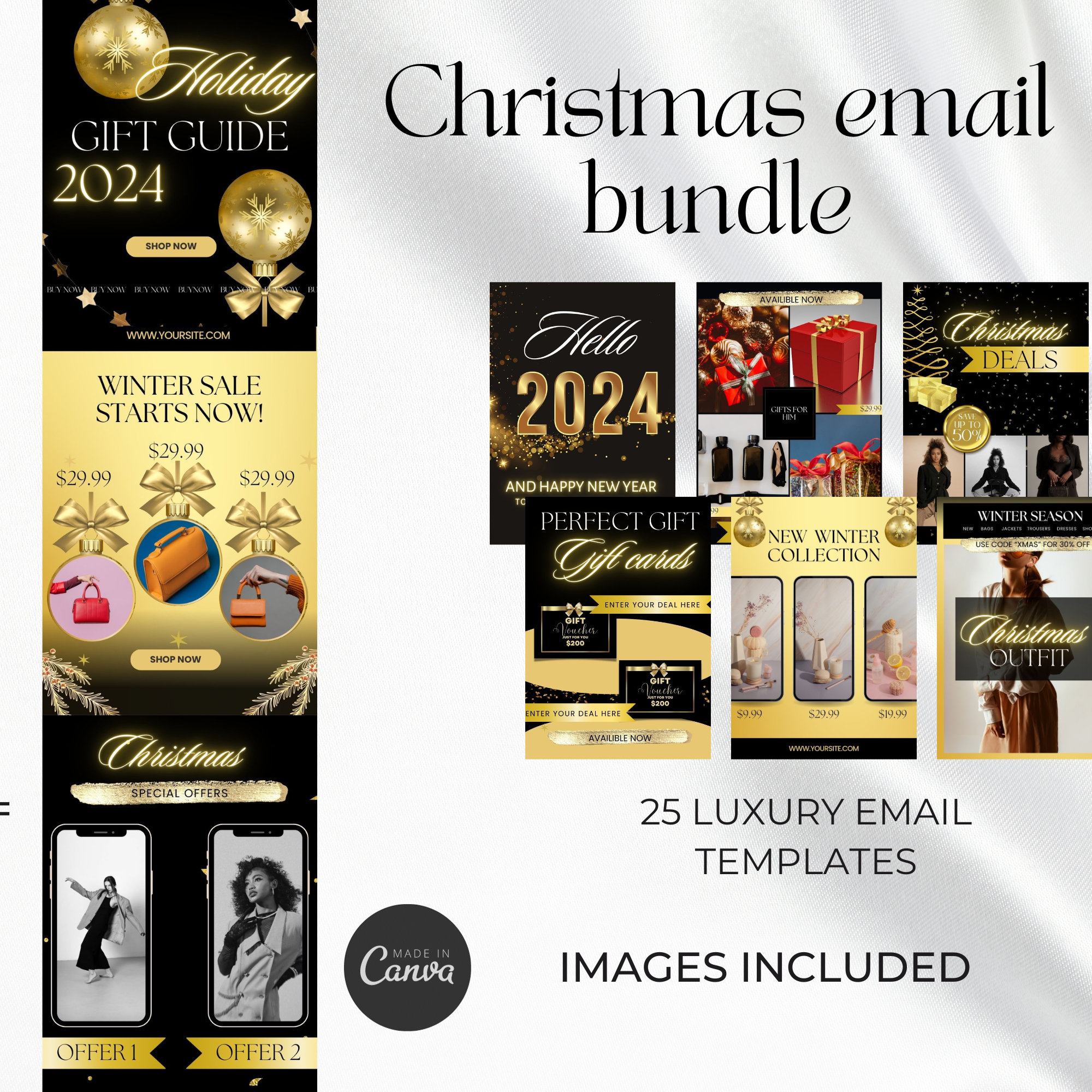Christmas Email Templates, Canva Email Template, Email Marketing ...