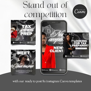 Tax Preparer Instagram Templates, Accounting Instagram Posts, Tax Prep ...