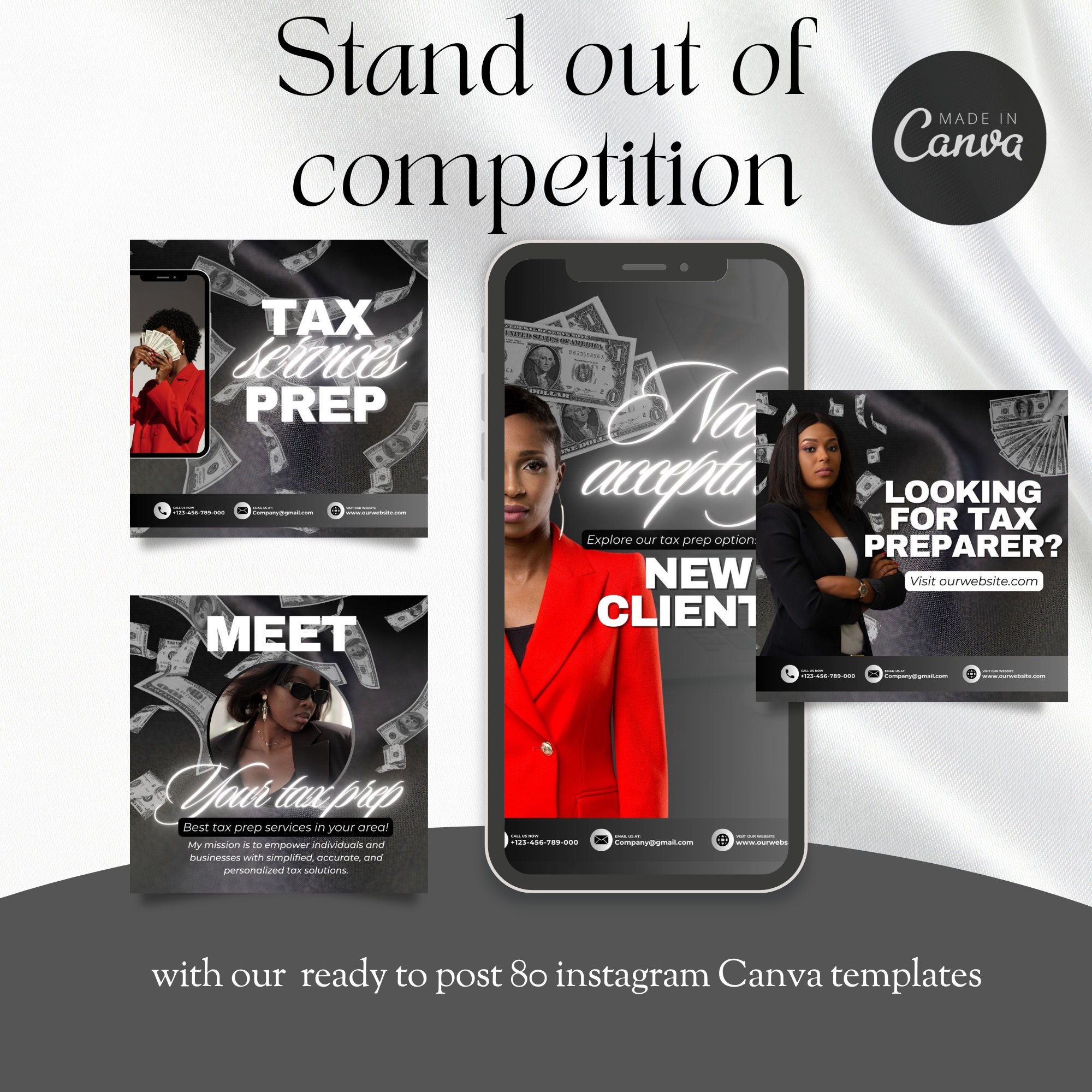 Tax Preparer Instagram Templates, Accounting Instagram Posts, Tax Prep ...
