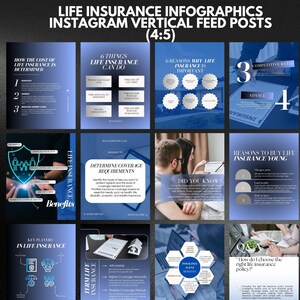 200 Insurance Agent Instagram Templates, Life Insurance Instagram Posts ...