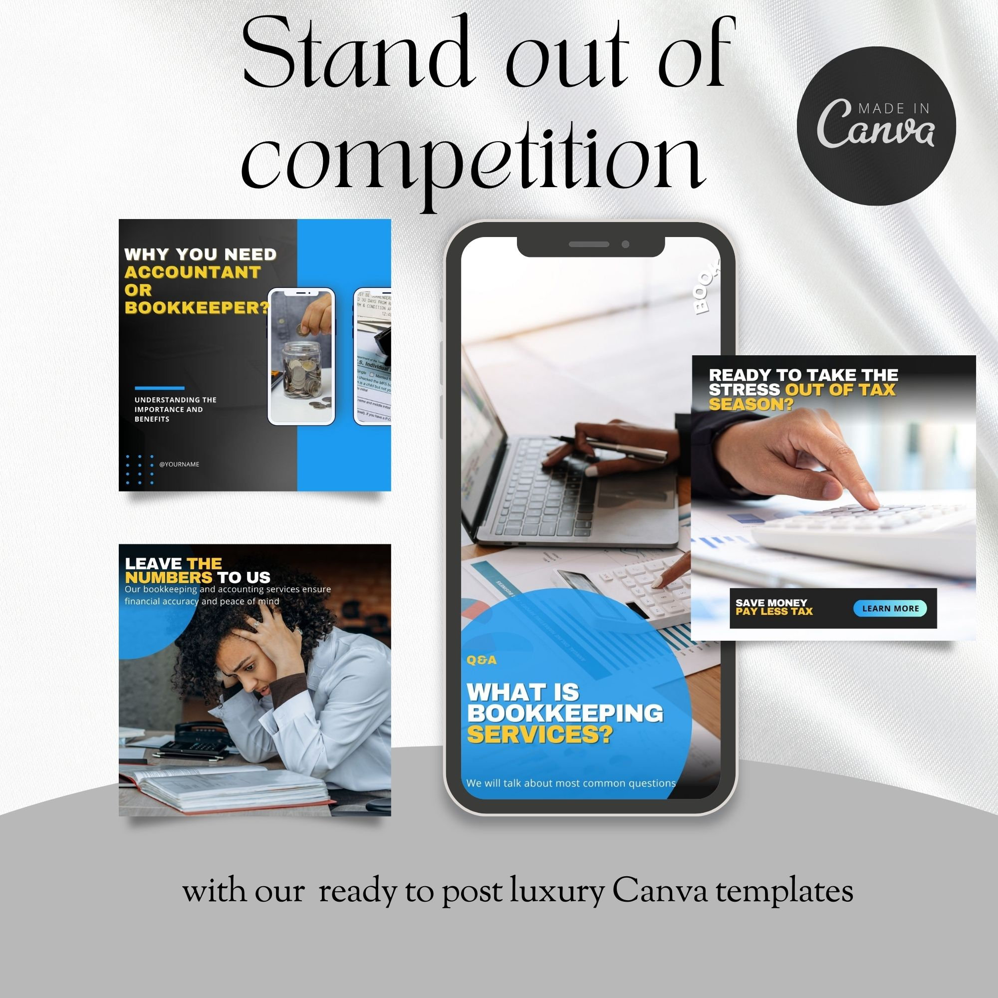 100 Accounting and Bookkeeping Instagram and Facebook Templates for ...