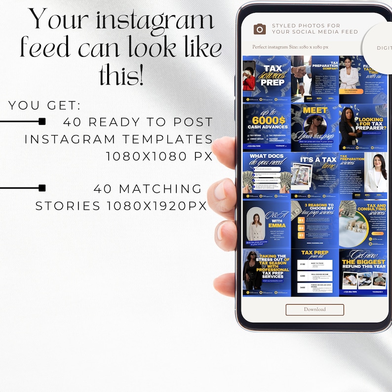 Tax Pre Instagram Templates, Tax Preparer Tax Accounting Posts, Tax ...