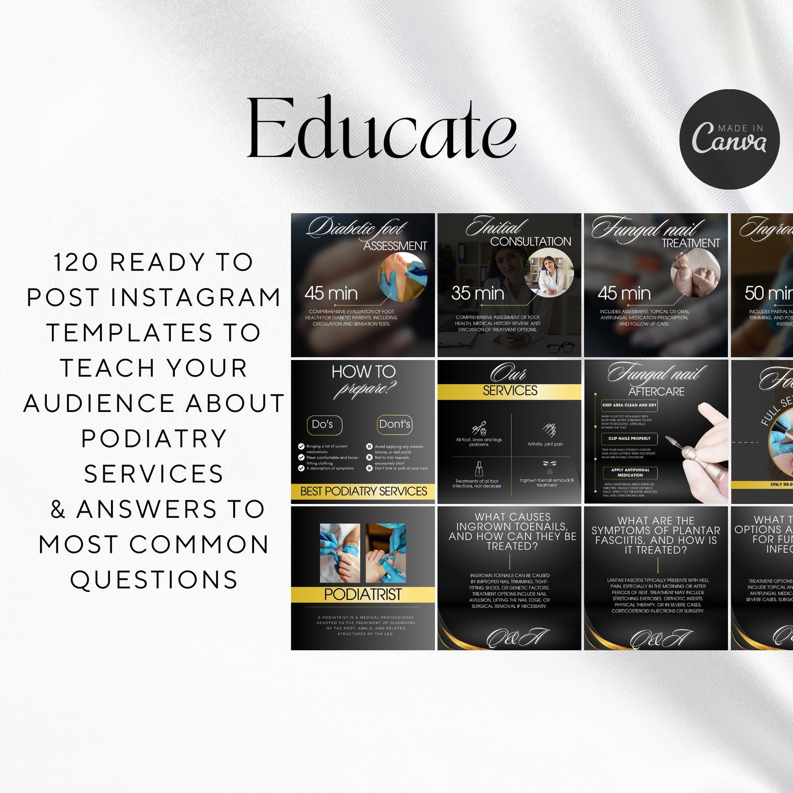 Podiatry Instagram Post, Podologist Social Media , Podiatrist Canva ...