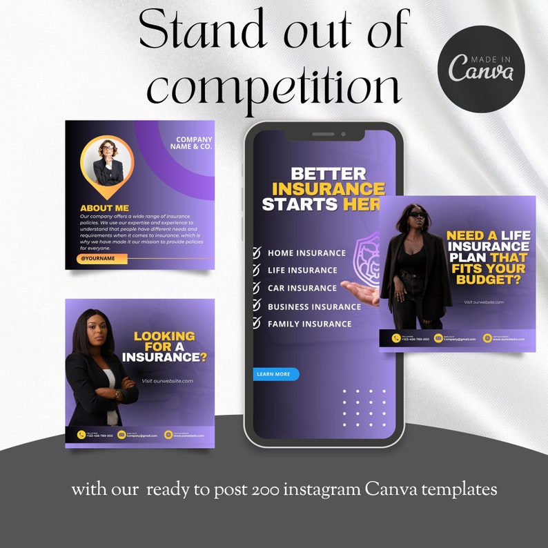 200 Insurance Agent Marketing Templates, Life Insurance Instagram ...