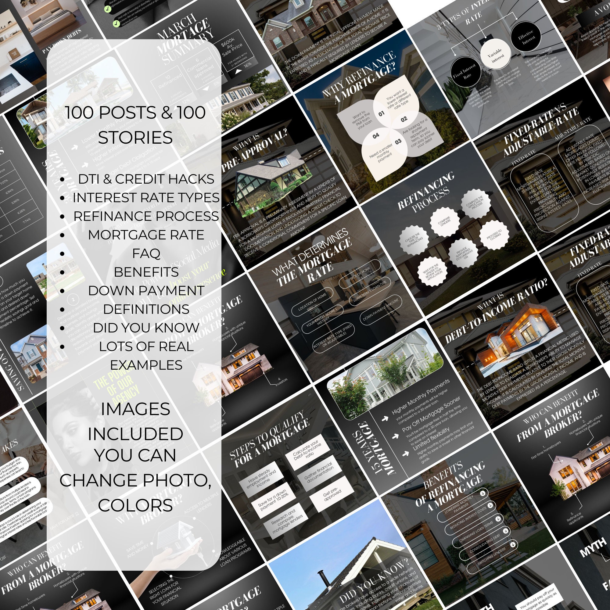 200 Mortgage Infographics Instagram Template, Mortgage Social Media ...