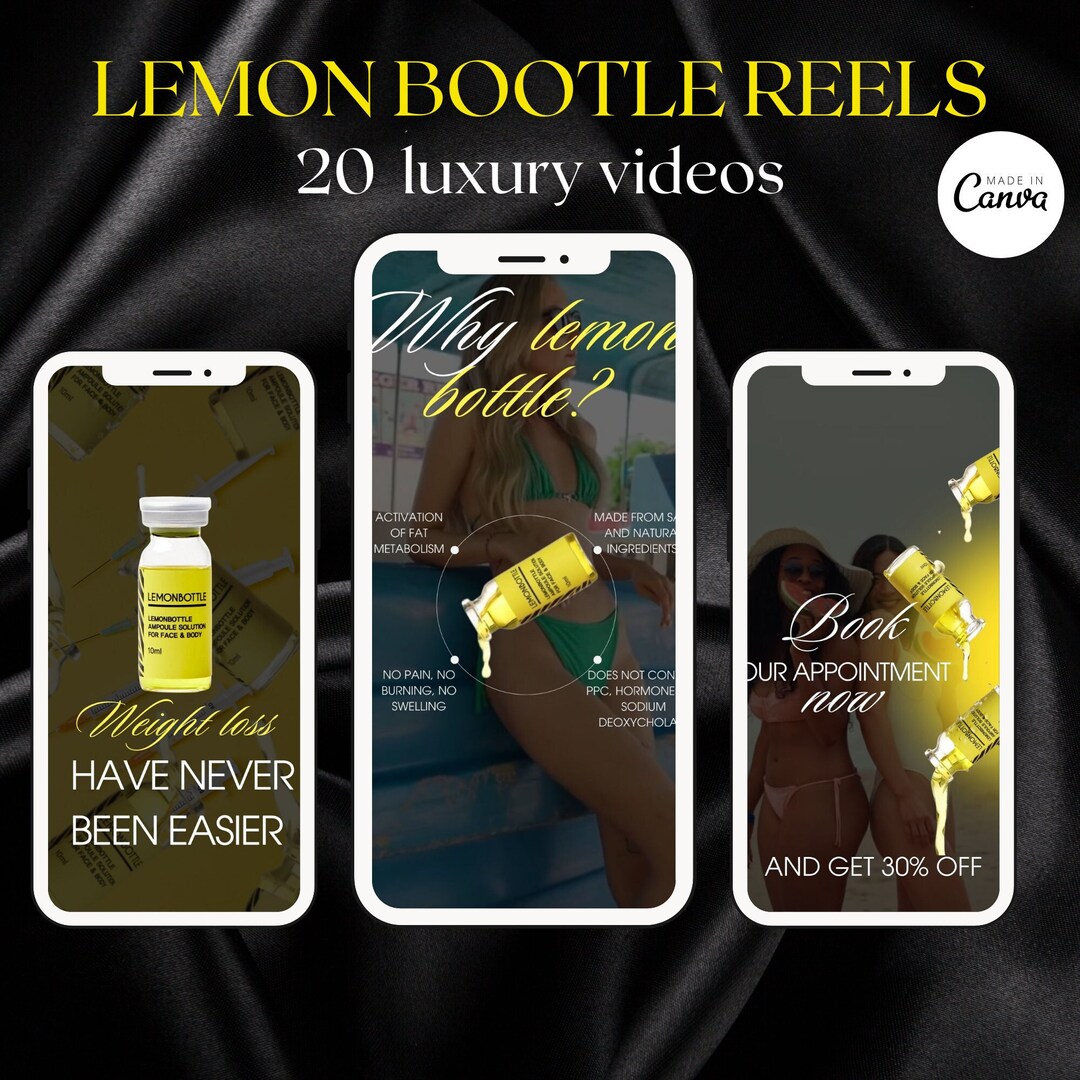 Lemon Bottle Reels Instagram Template, Lemon Bottle Video, Lemonbottle ...