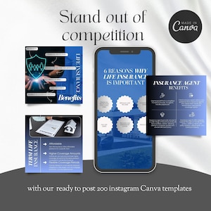 200 Insurance Agent Instagram Templates, Life Insurance Instagram Posts ...